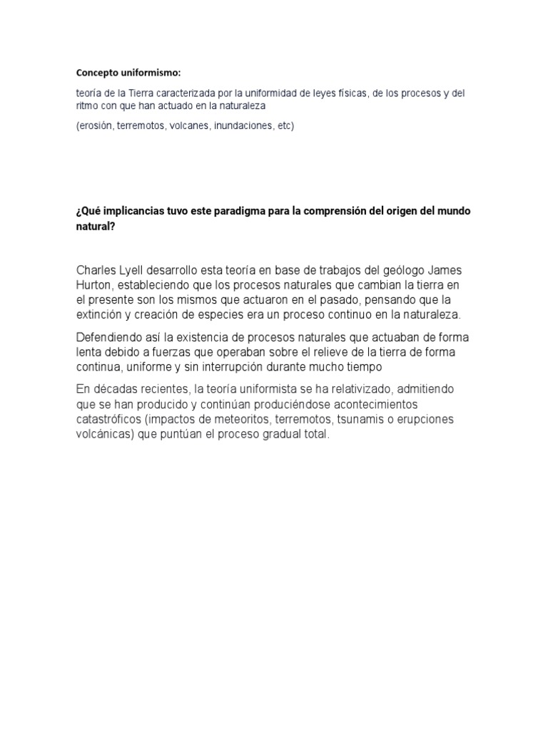 Concepto Uniformismo | PDF