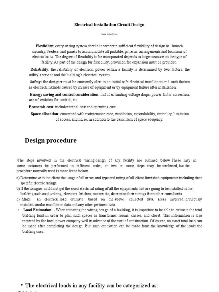 Electrical Installation | PDF