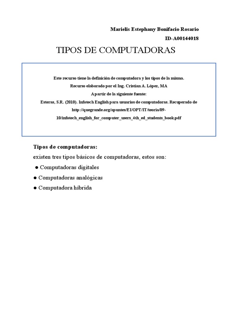 Bonifacio Marielis Translation. | PDF | Hardware de la computadora ...