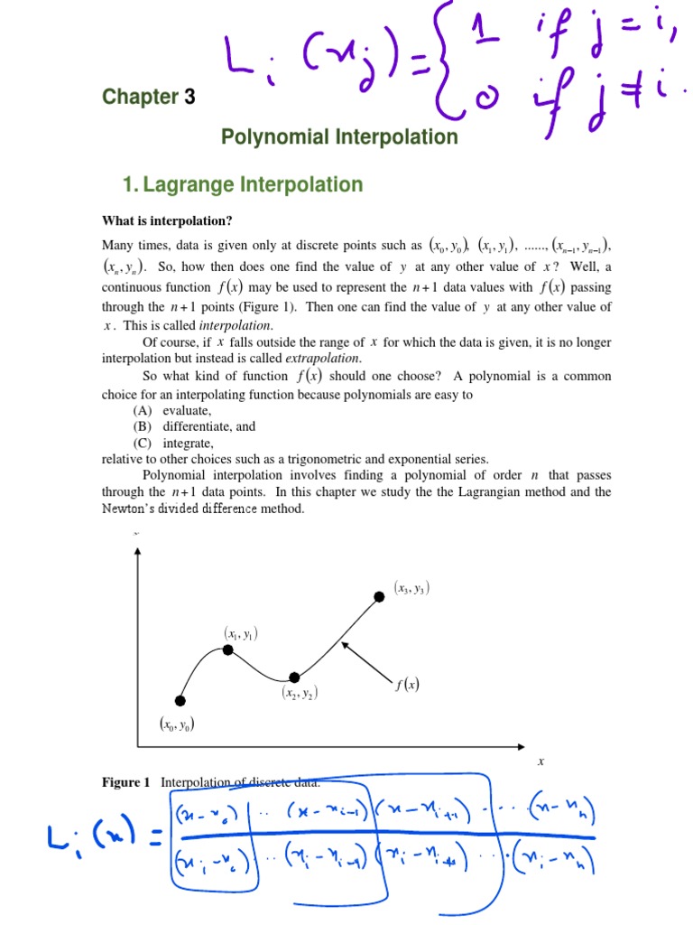 Chapter 3 Interpolation | PDF | Interpolation | Mathematical Relations