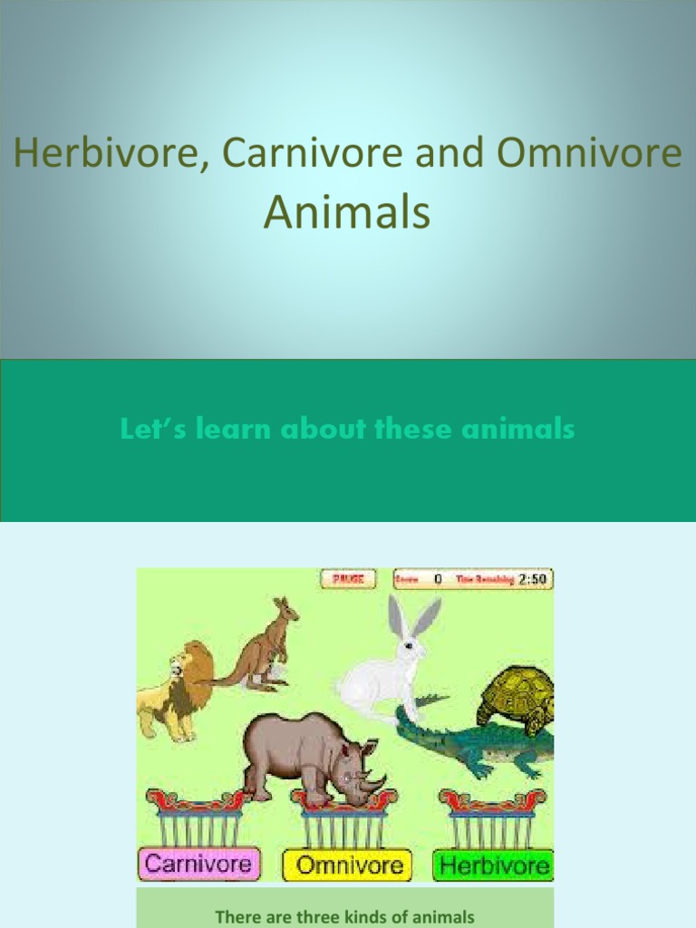 Dokumen - Tips Herbivore Carnivore and Omnivore Animals | PDF