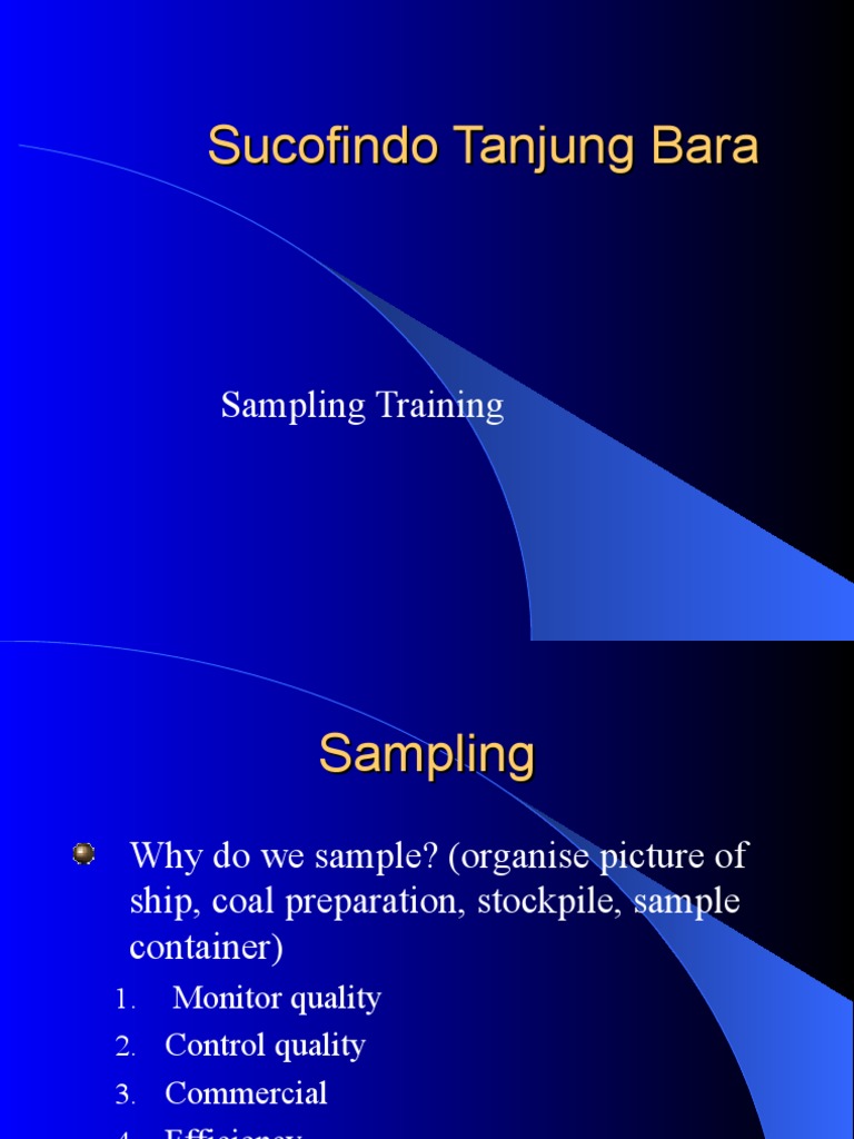 Sampling Training | PDF | Sampling (Statistics) | Accuracy And Precision