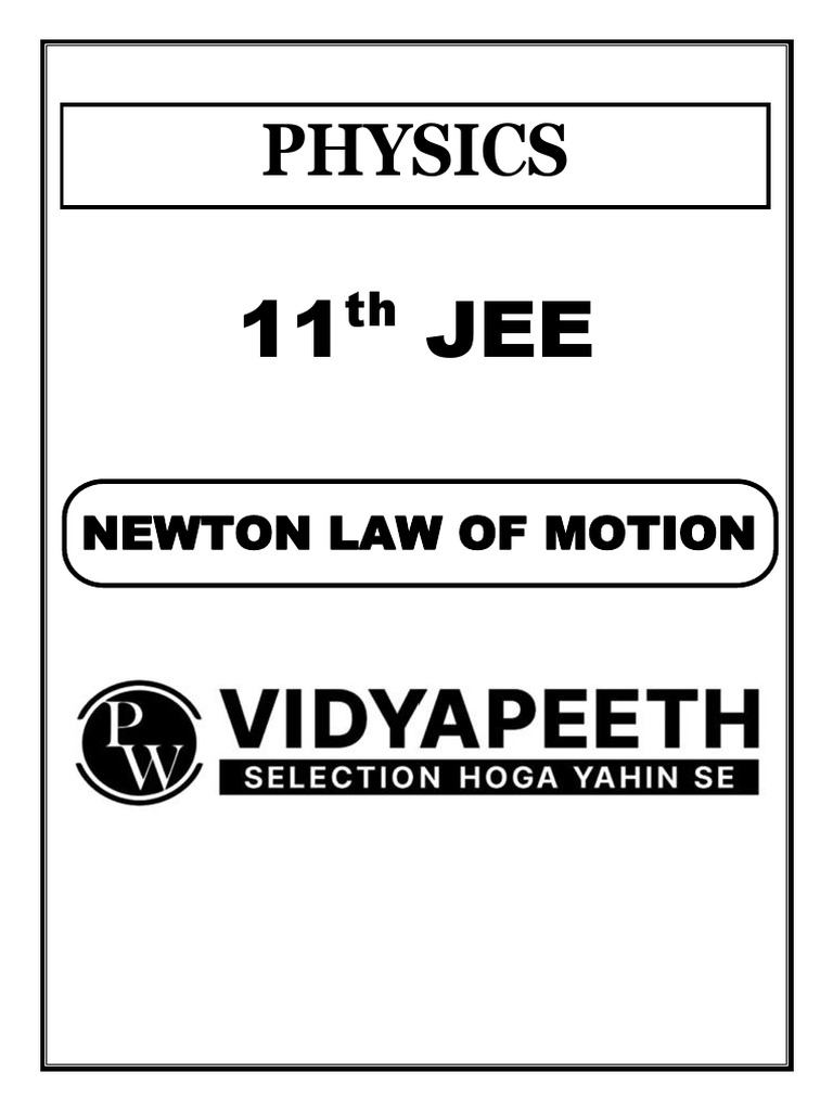 Newton Law of Motion - DPPs | PDF | Force | Newton's Laws Of Motion