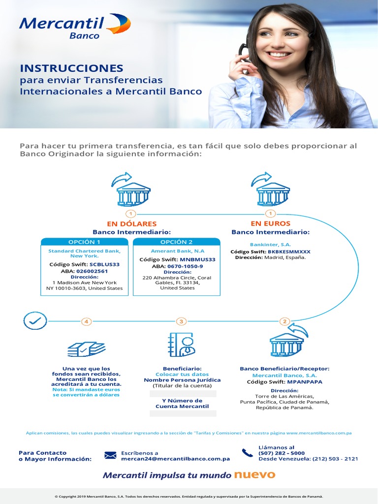 Transferencias - Internacionales - Juridica. Mercantil S.A. | PDF | Transferencia bancaria | Pagos
