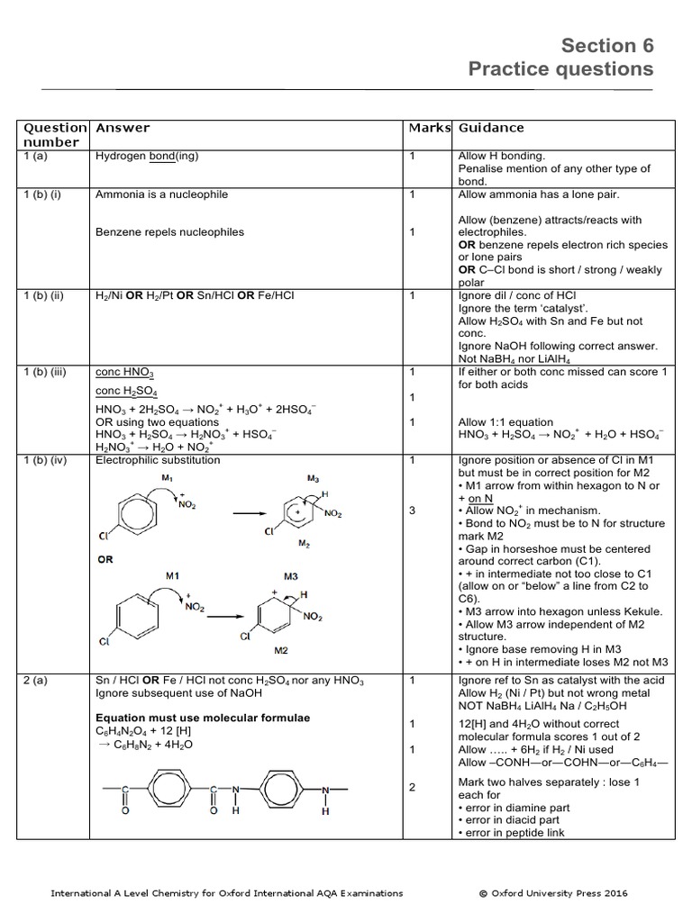 AQA A Level Chem Section 6 | PDF | Carboxylic Acid | Acid