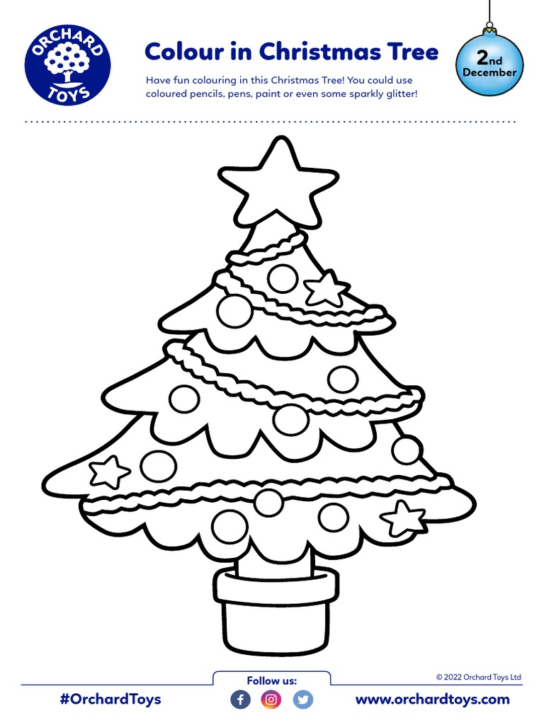 New Christmas Tree Colouring Activity Sheet | PDF