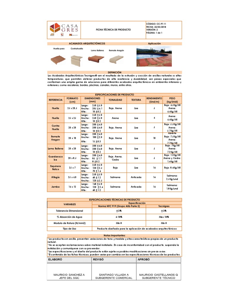 Ficha Tecnica Guardaescobas | PDF