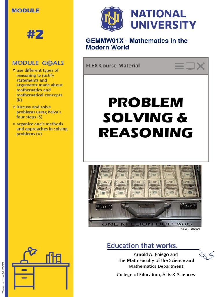 CM 3 MMW Chapter 3 Problem Solving and Reasoning Module | PDF