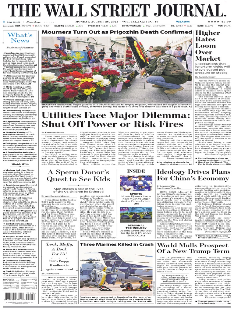 WSJ 2808 | PDF | Inflation | Interest