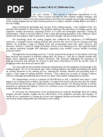 Reflection and Narrative On NLC | PDF | Learning | Intelligence