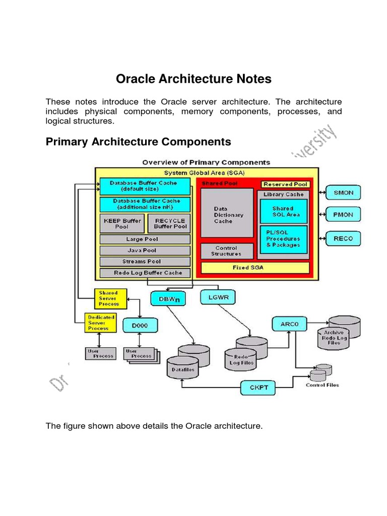 3 Oracle Architecture Notes | PDF | Cache (Computing) | Databases