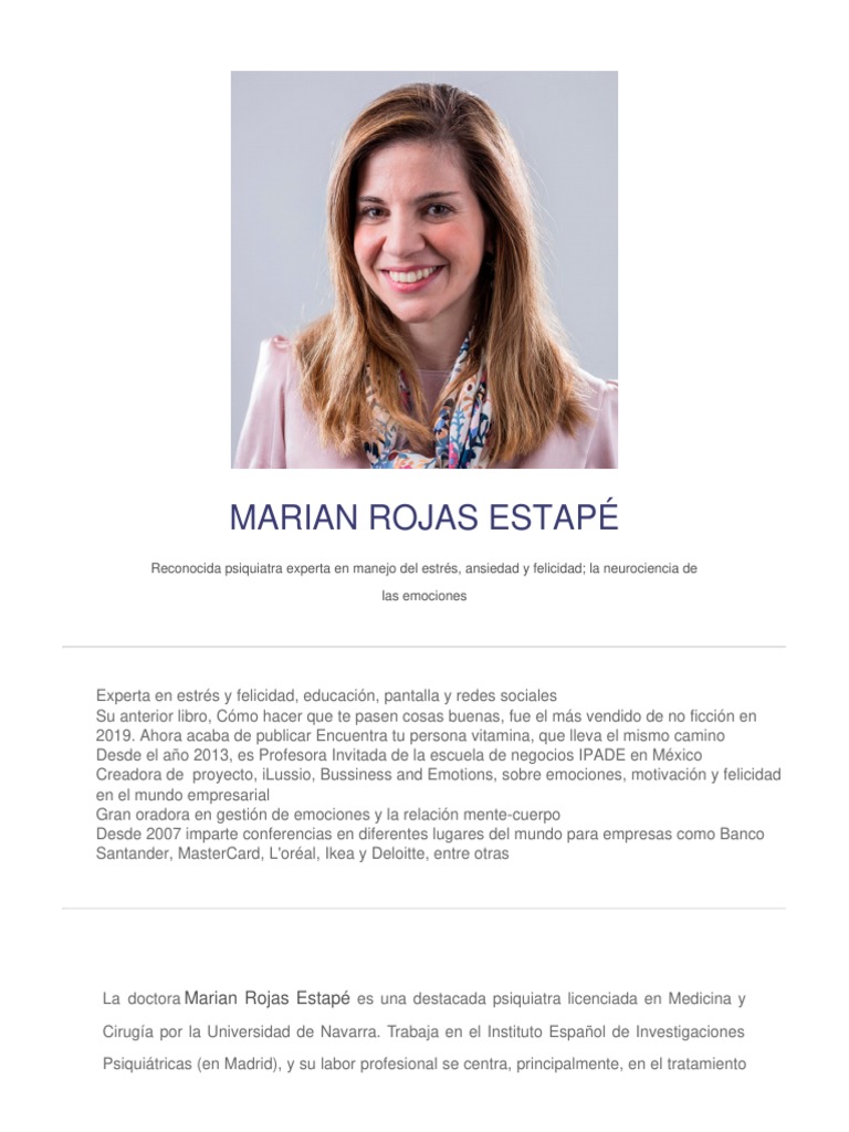 Marian Rojas Estape | PDF | Felicidad | Estrés (biología)