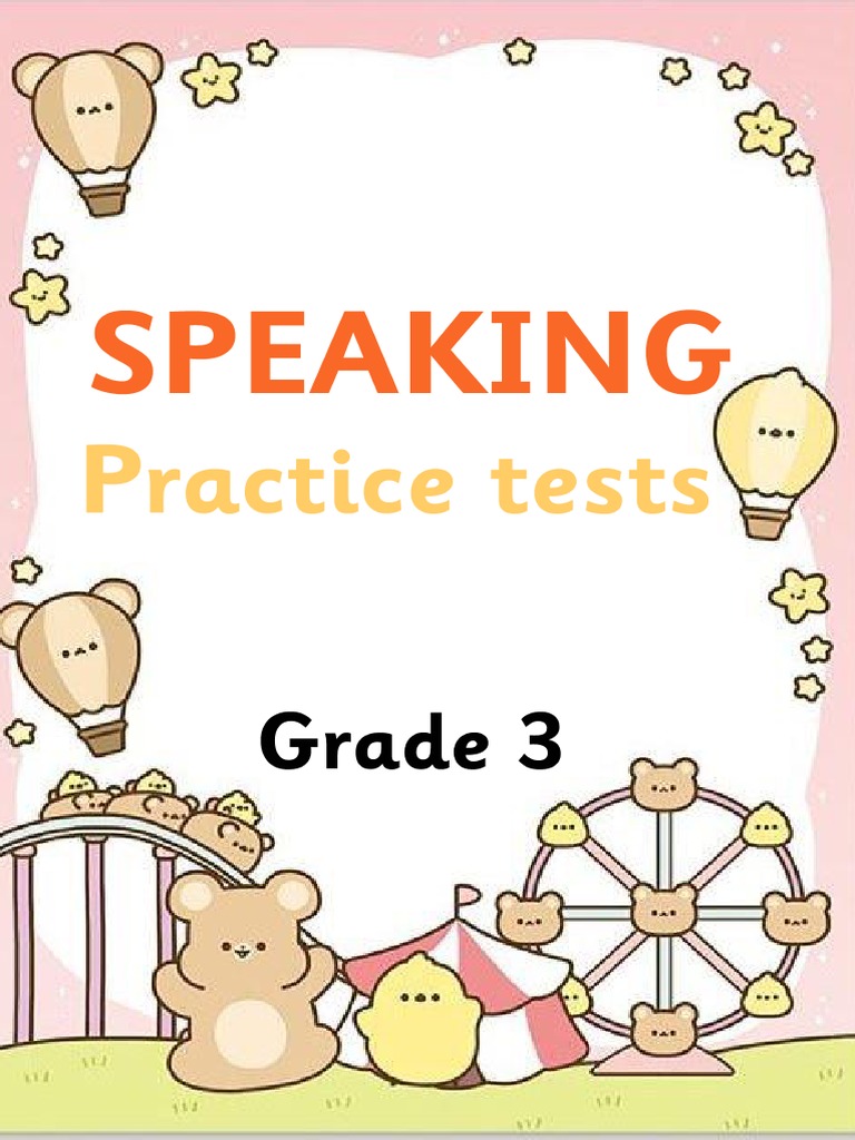 Speaking Test Grade 3 - KEY | PDF