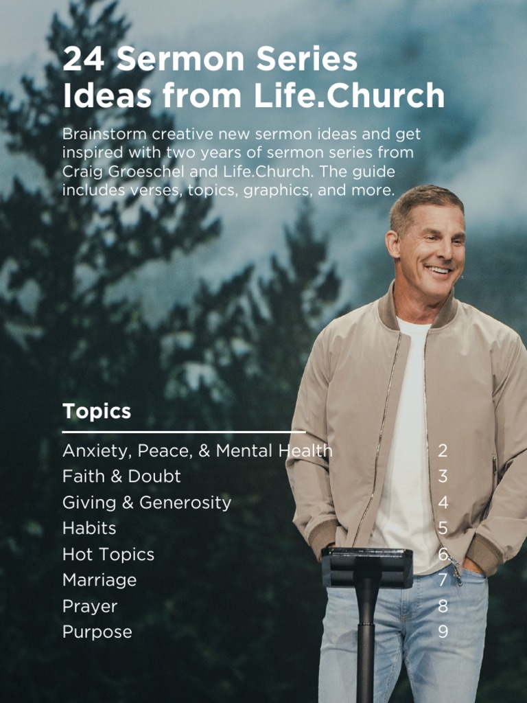 Creative Sermon Series Ideas | PDF | Prayer | God