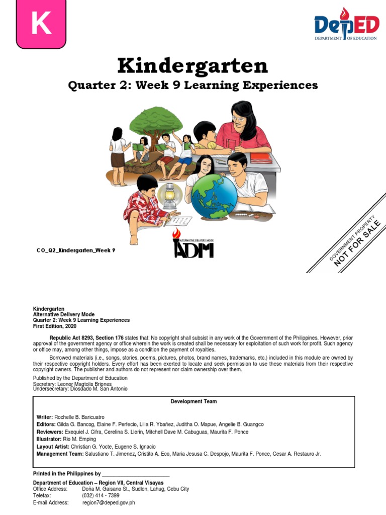 Kindergarten Q2 Week9 LearningExperiences V0.6 | PDF | Learning | Weather