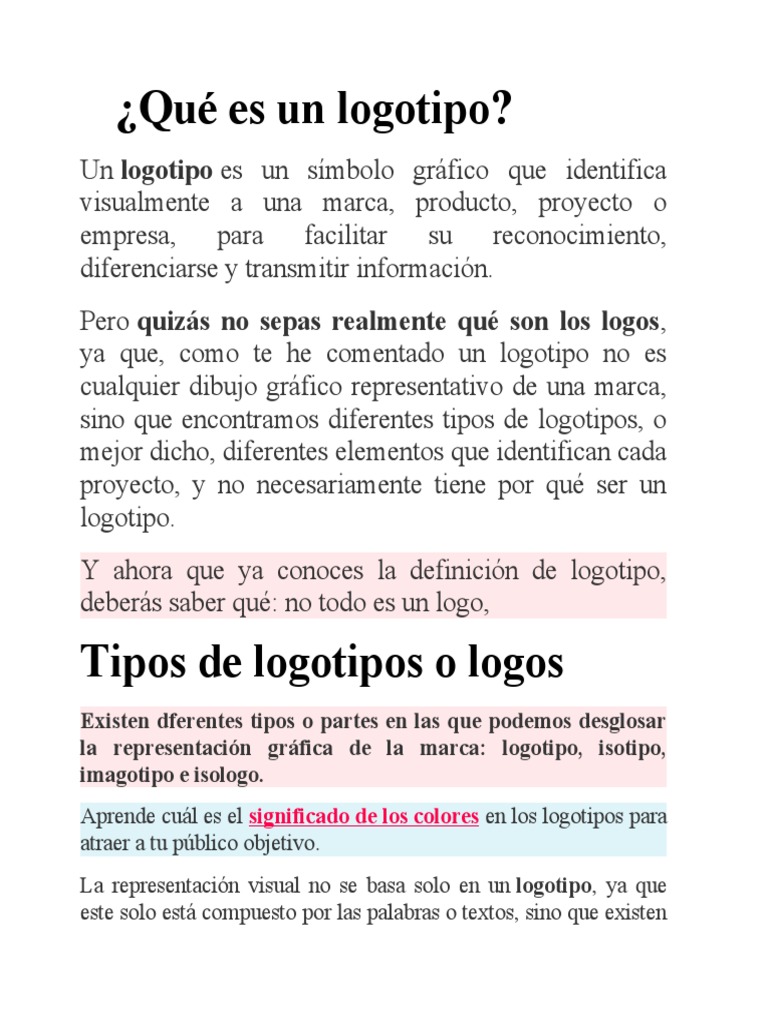 Qué Es Un Logotipo | PDF | Logos | Marca