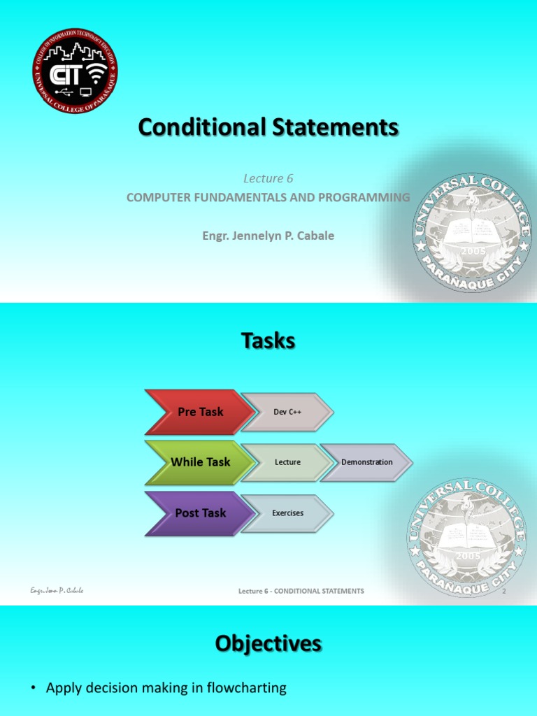 Lecture 6 Conditional Statements | PDF | Software Development | Computer Science