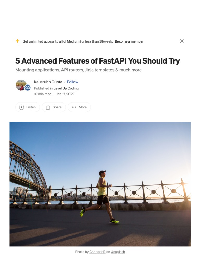 5 Advanced Features of FastAPI You Should Try - by Kaustubh Gupta ... 5 Advanced Features of FastAPI You Should Try - by Kaustubh Gupta ...