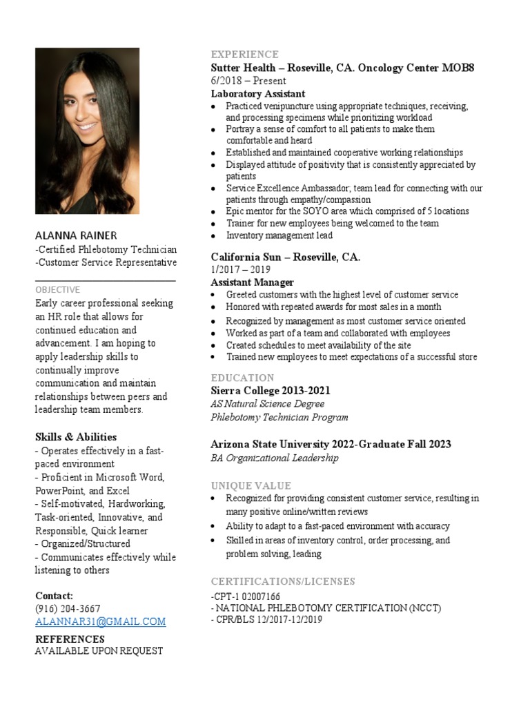 Alanna Rainer HR Resume | PDF | Leadership | Cognitive Science