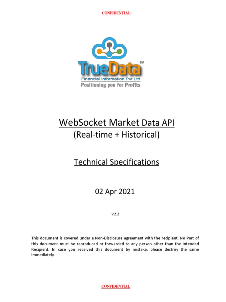 TrueData Market Data API Documentation v 2.2 (1) | PDF | Login | Json