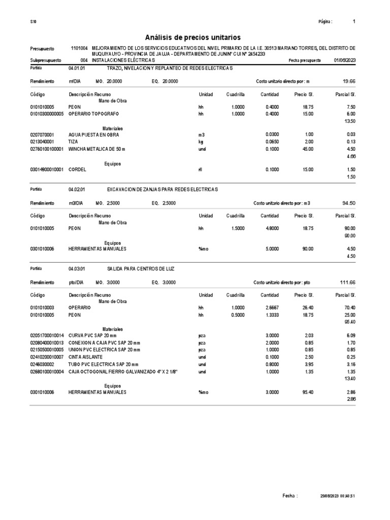 4. ACU - INSTALACIONES ELECTRICAS | PDF | Electricidad | Ingenieria ...