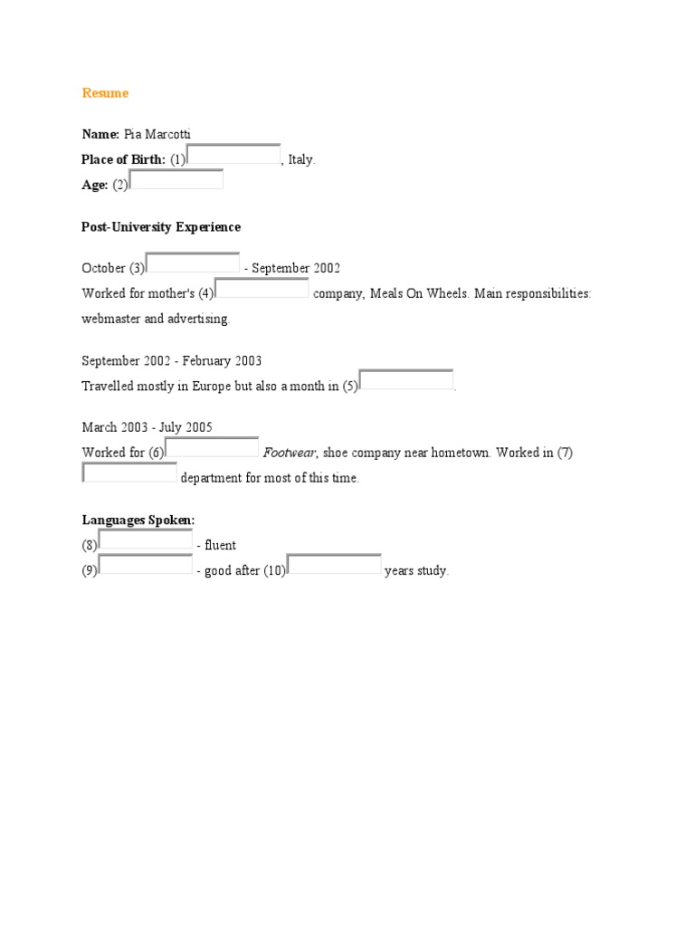 Job Interview Exercise | PDF