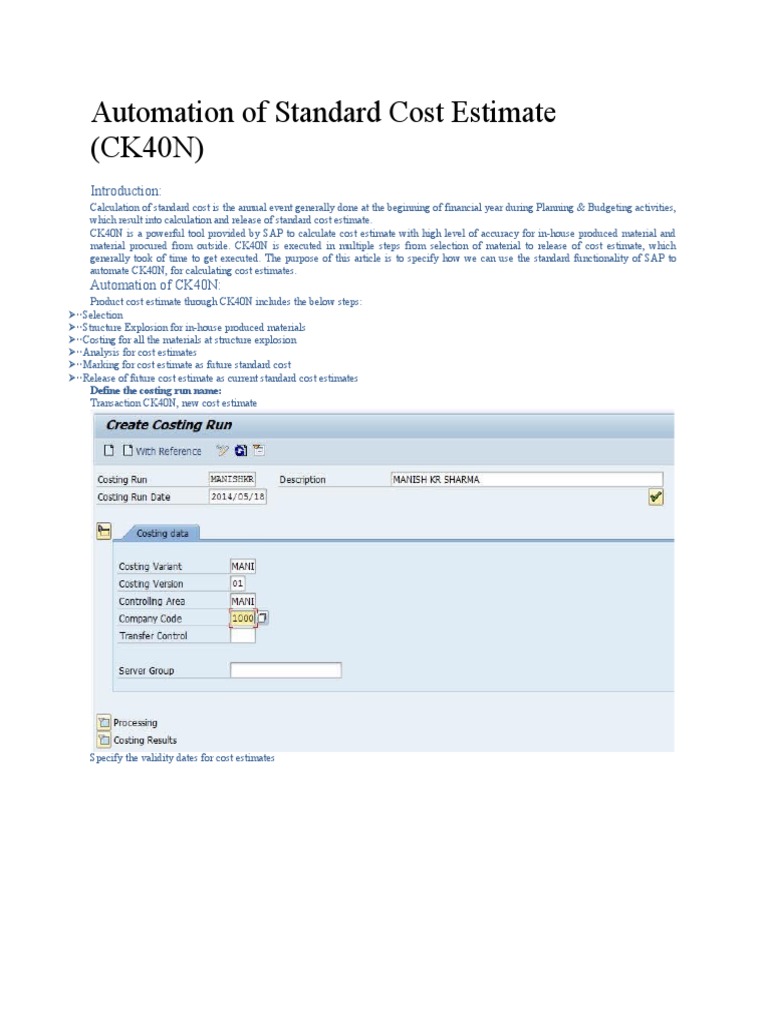 CK40N Processs | PDF | Cost | Computer Science