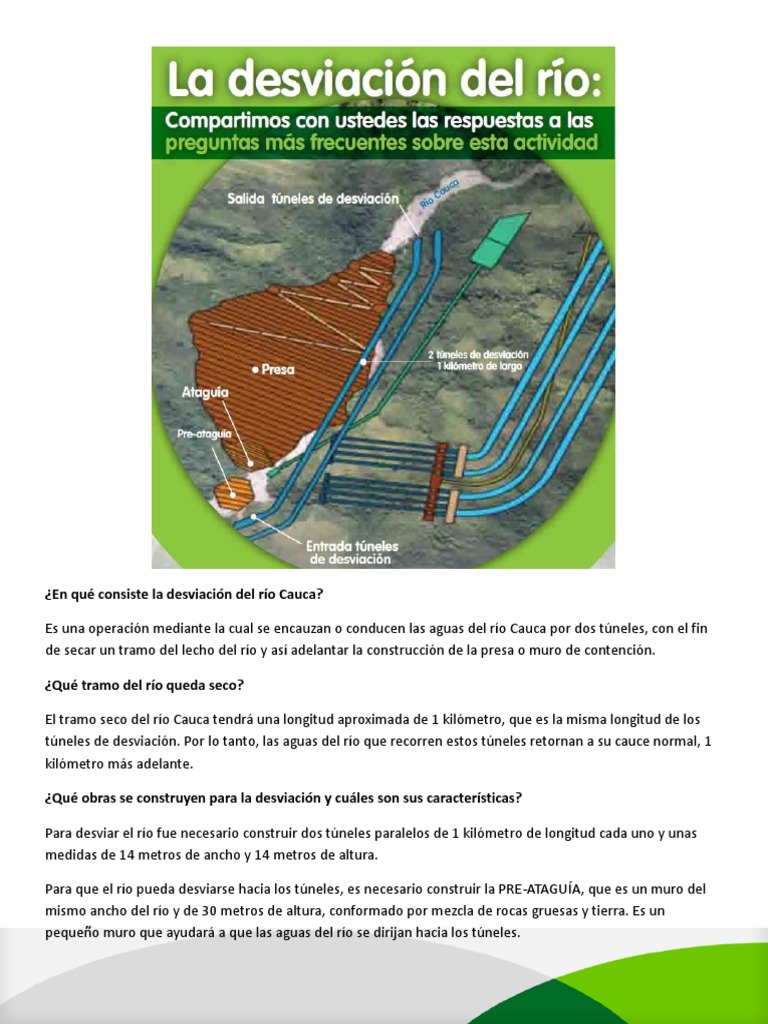 La Desviación Del Río Cauca | PDF | Represa | Río