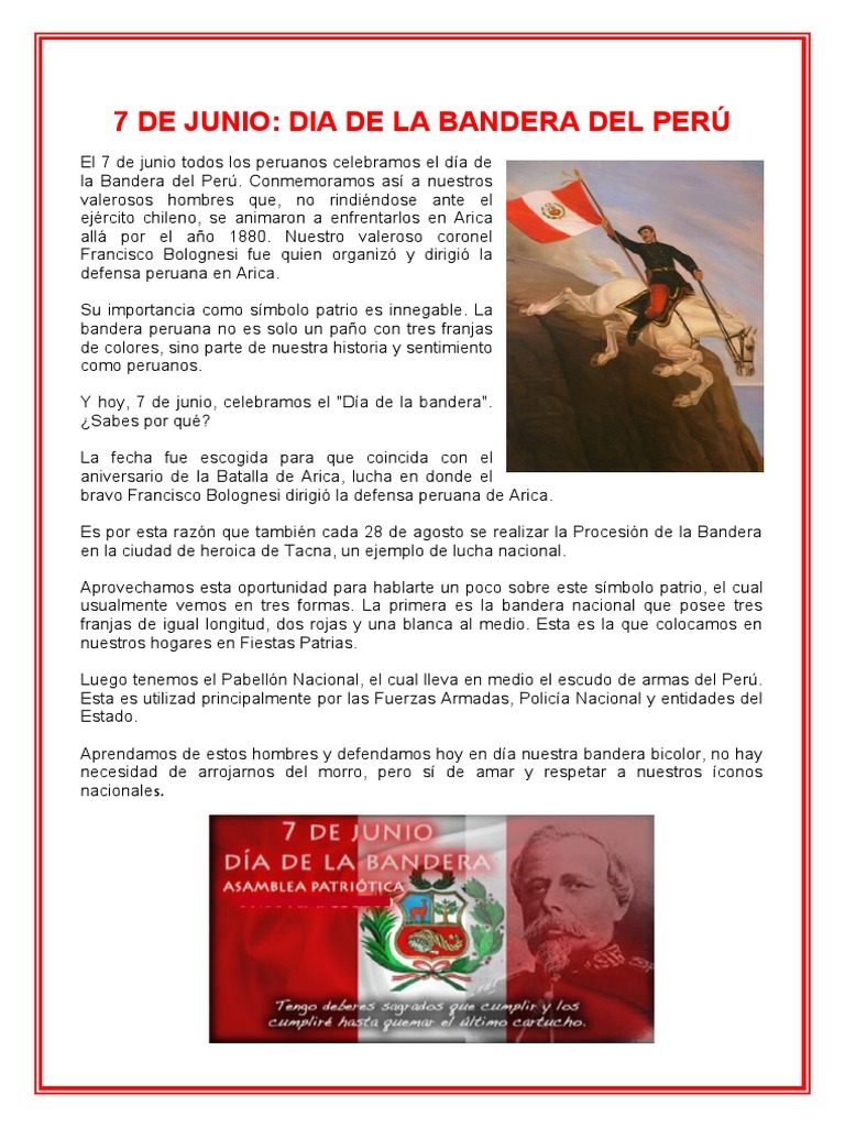 7 de Junio Dia de La Bandera Del Peru | PDF