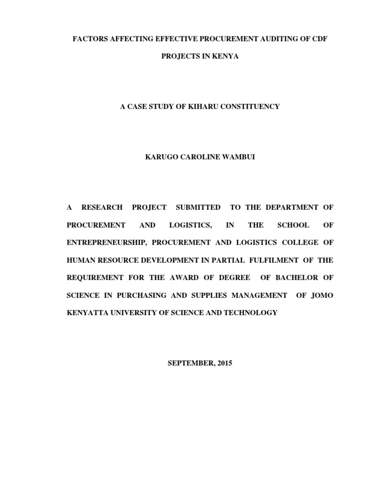 Factors Affecting Effective Procurement | PDF | Audit | Internal Control