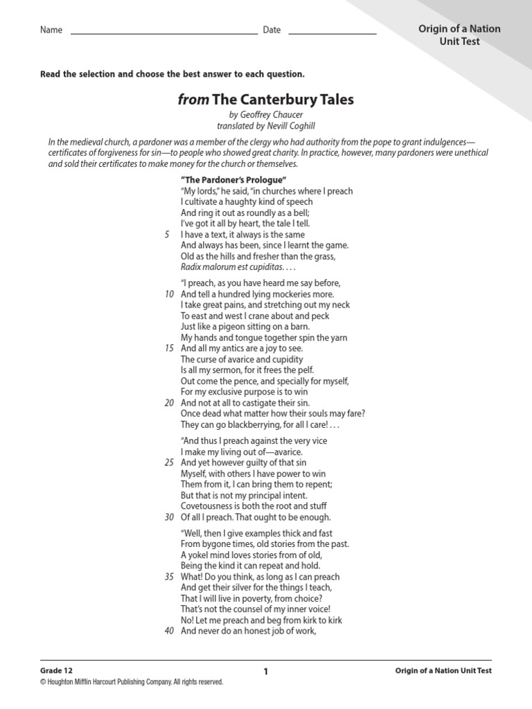 12le 03 Pa Originnation Ut 001 | PDF | The Canterbury Tales | Beowulf