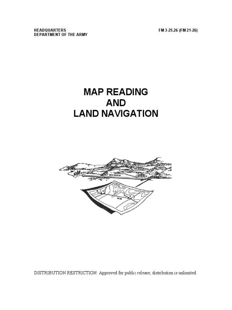 Map Reading and Land Navigation FM 3-25.26 | PDF | Map | Topography