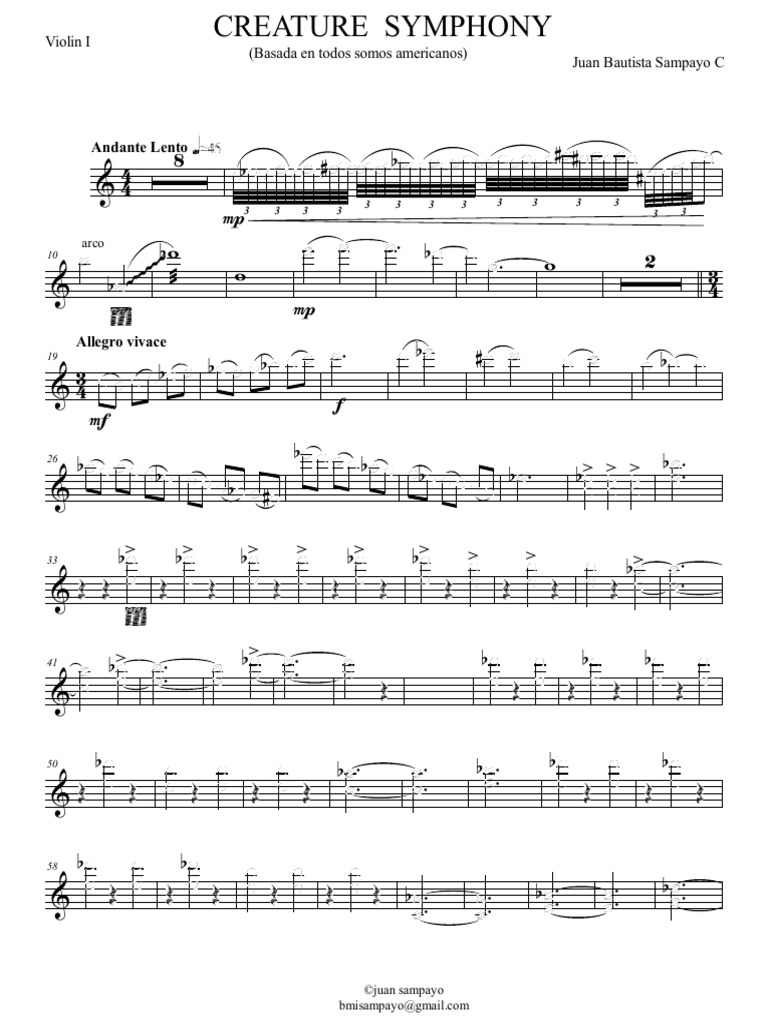 Creature - Violin 1 PDF | PDF