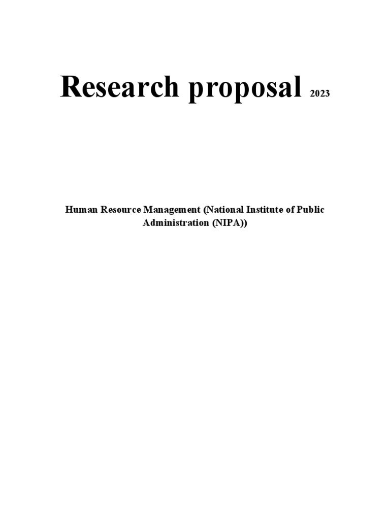 Research Proposal 2023-Final Document | PDF | Performance Appraisal | Job Satisfaction