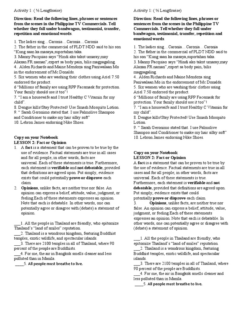 Activity 1 3rd Quarter | PDF