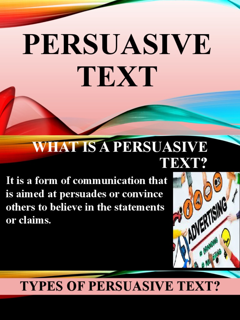 Persuasive Text | PDF | Propaganda | Voting