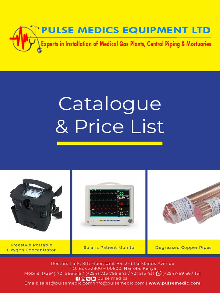 Medical Equipment Catalogue & Prices | PDF | Pipe (Fluid Conveyance ...