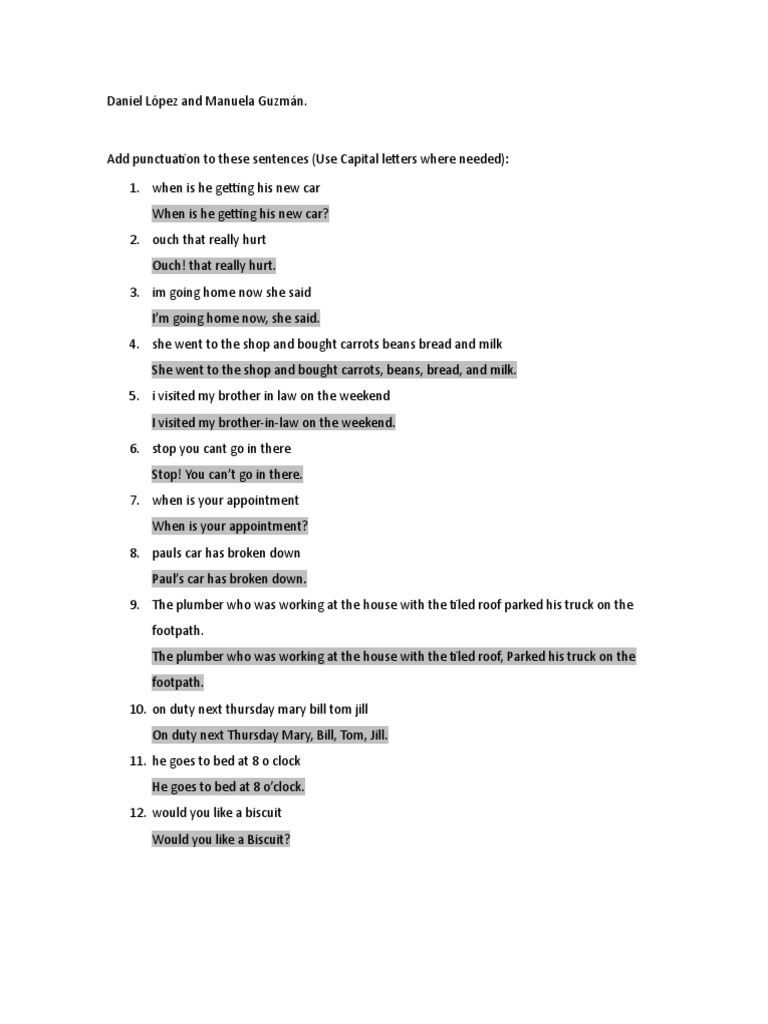 Punctuation Guide | PDF