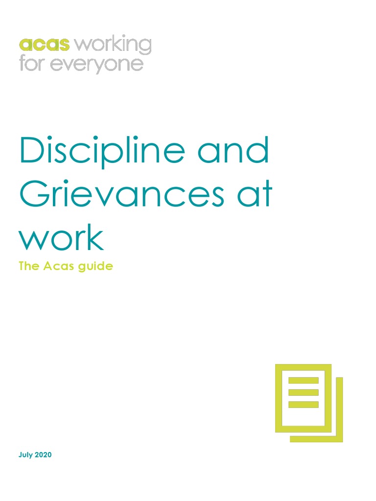 Discipline and Grievances at Work The Acas Guide | PDF | Mediation ...