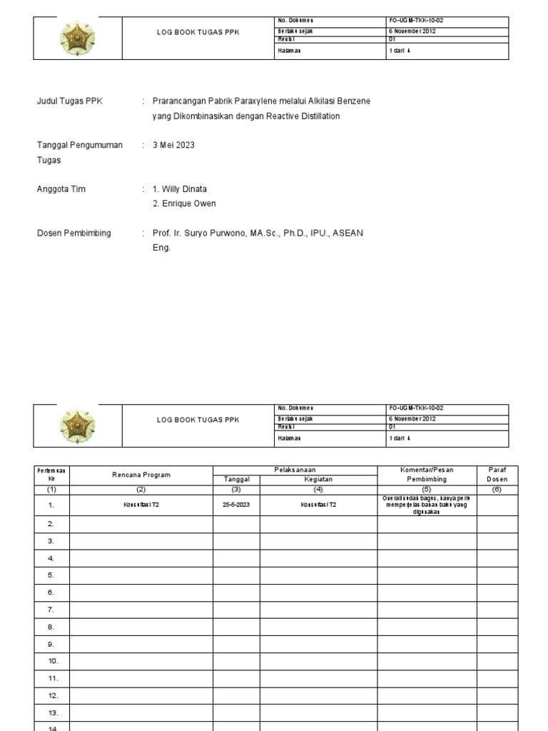 Log Book Tugas PPK (New) | PDF