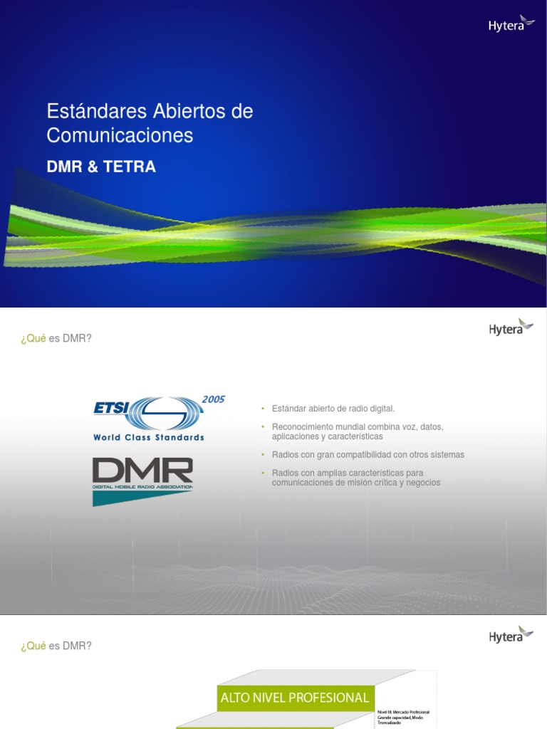 Hytera LS Estandares Abiertos DMR TETRA 20210824 | PDF | Software | Red ...