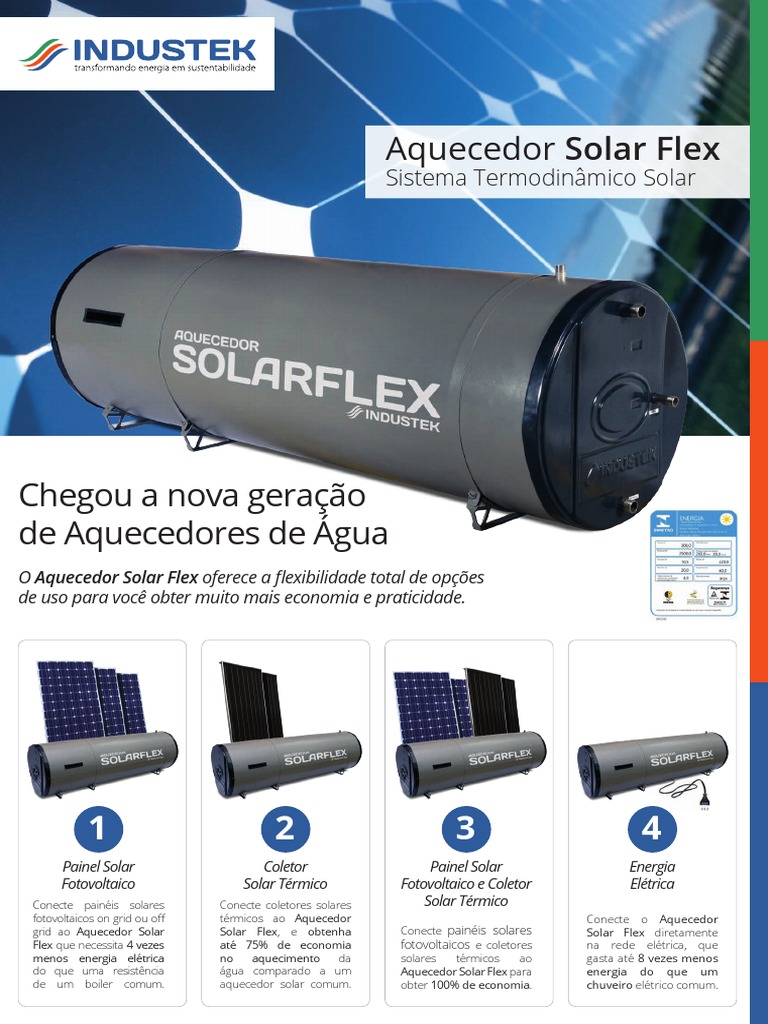 Catalogo SolarFlex Industek | Download grátis PDF | Energia solar ...