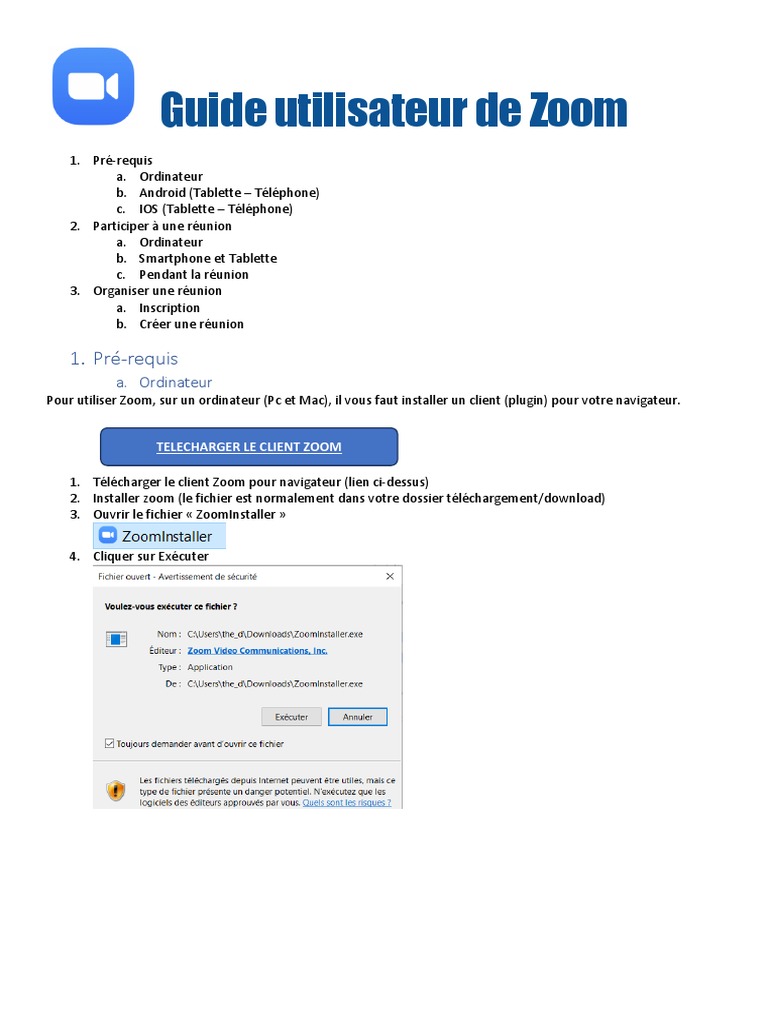 Guide Utilisateur Zoom | PDF | Android (Système d'exploitation) | iOS