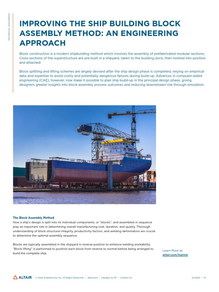 Improving The Ship Building Block Assembly Method | PDF | Simulation ...