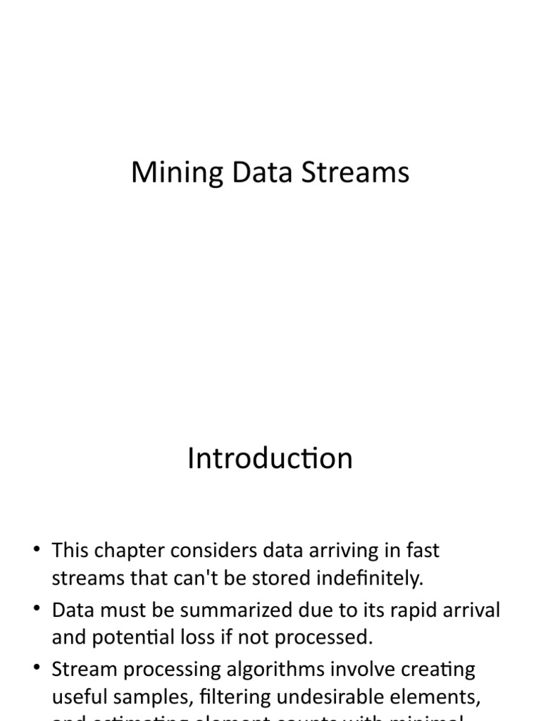 Mining Data Streams Download Free Pdf Computer Data Storage Sampling Statistics