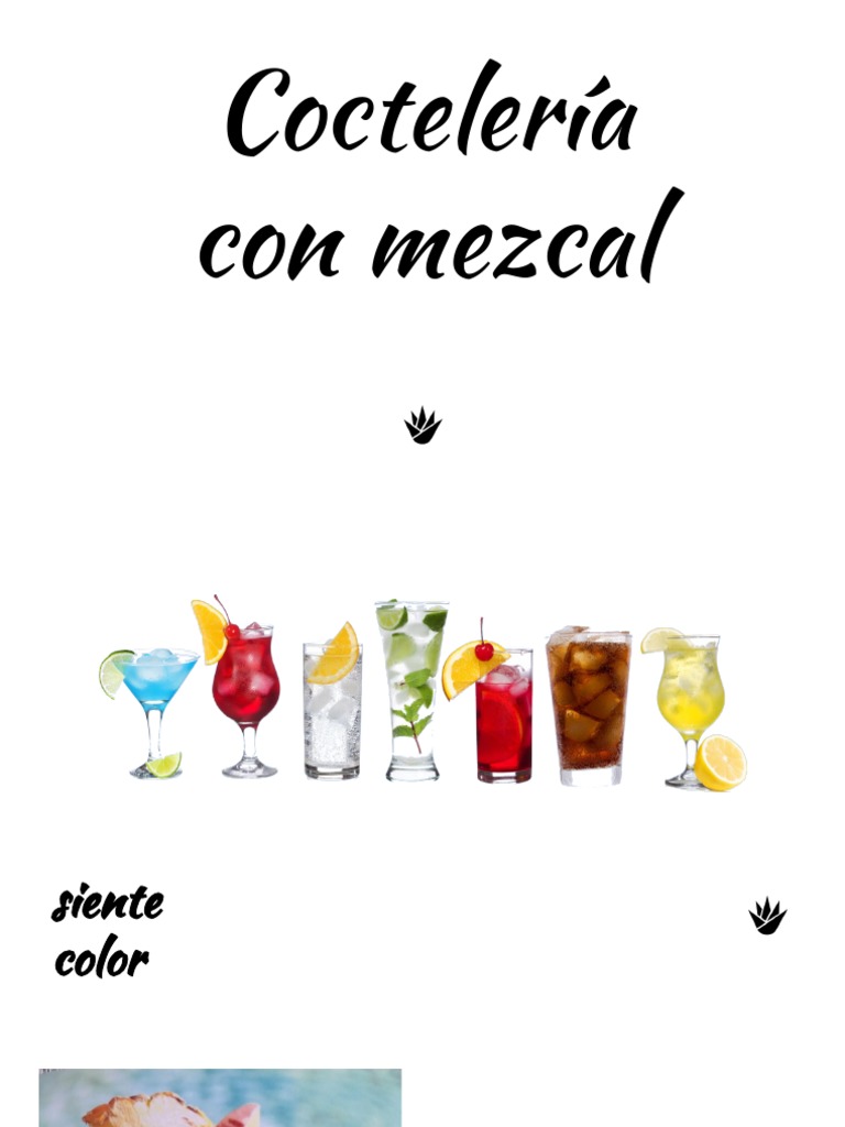 Recetas Cocteleria Con Mezcal | PDF | Alimentos | Comida y bebida