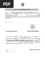 New India Motor Claim Intimation Form | PDF