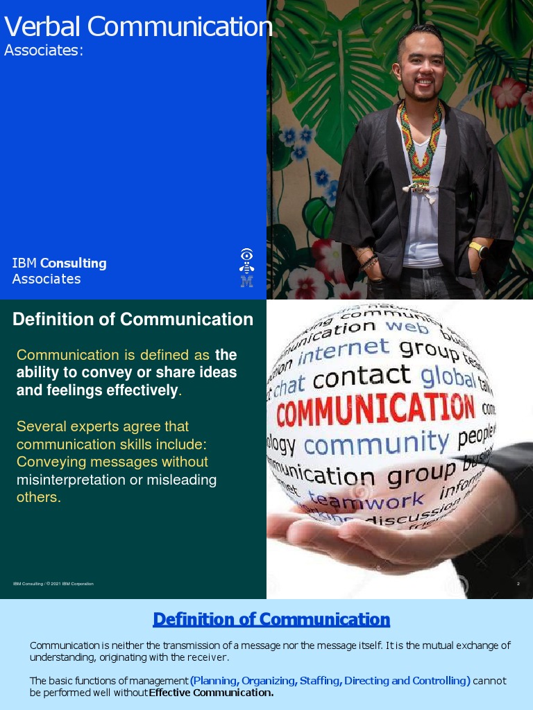 Handout for verbal communication | PDF | Communication | Human ...