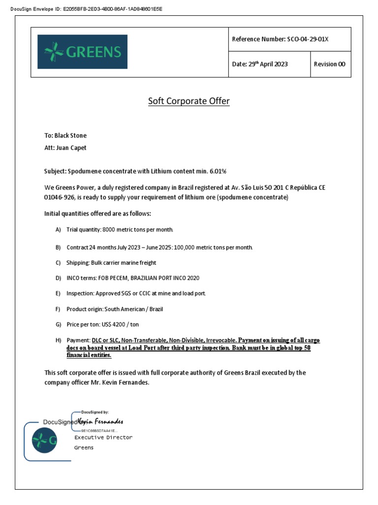 Fco Lithium | PDF | Business | Economies