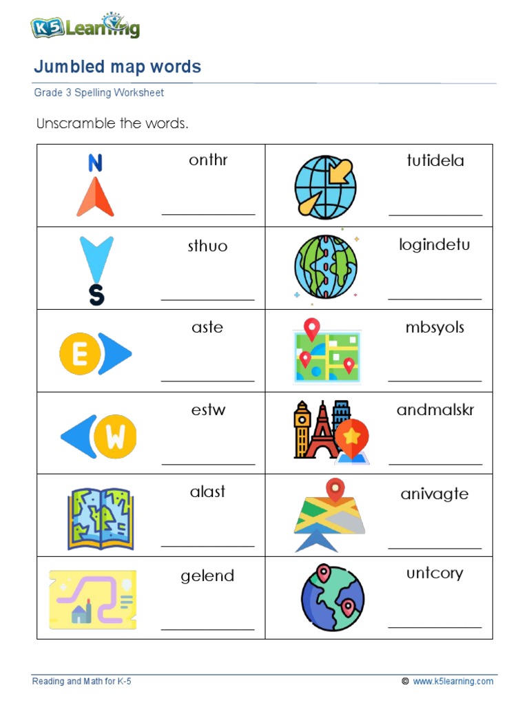 Grade 3 Jumbled Spelling Words Uh5 | PDF